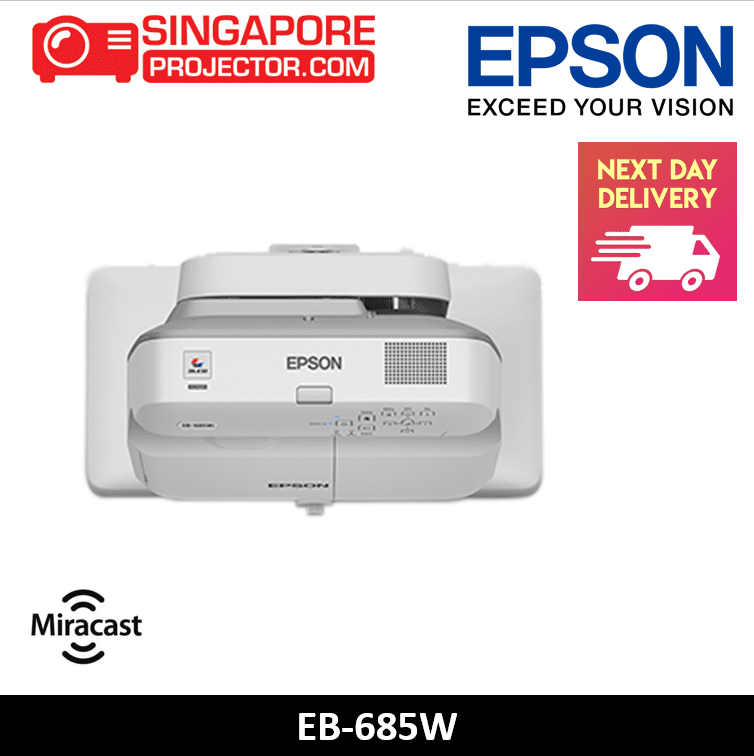 Epson EB-685W Ultra-Short Throw WXGA 3LCD Projector - Singapore Projector