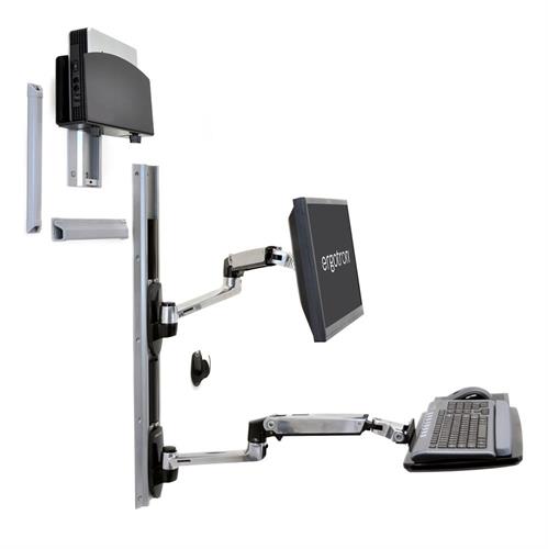 Ergotron LX Wall Mount System, Small CPU Holder 45-253-026(aluminium ...