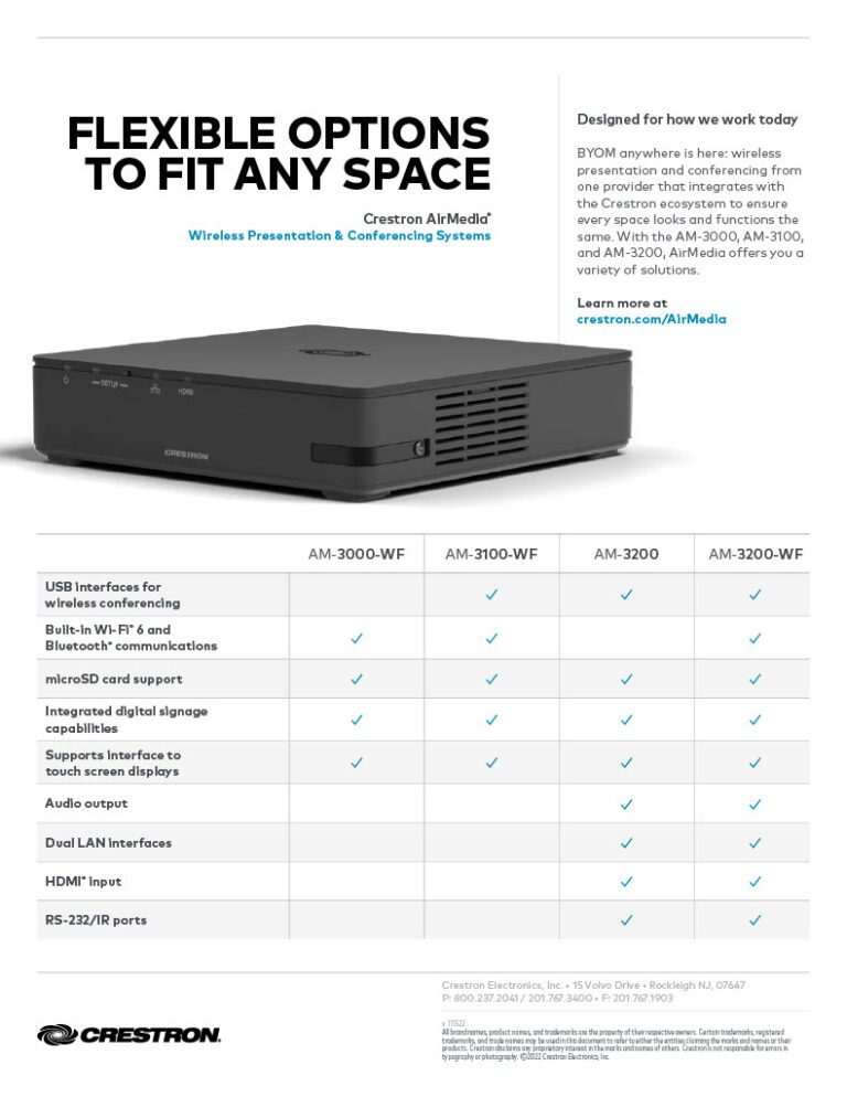CRESTON Wireless Presentation E-Brochure 2024 - Singapore Projector