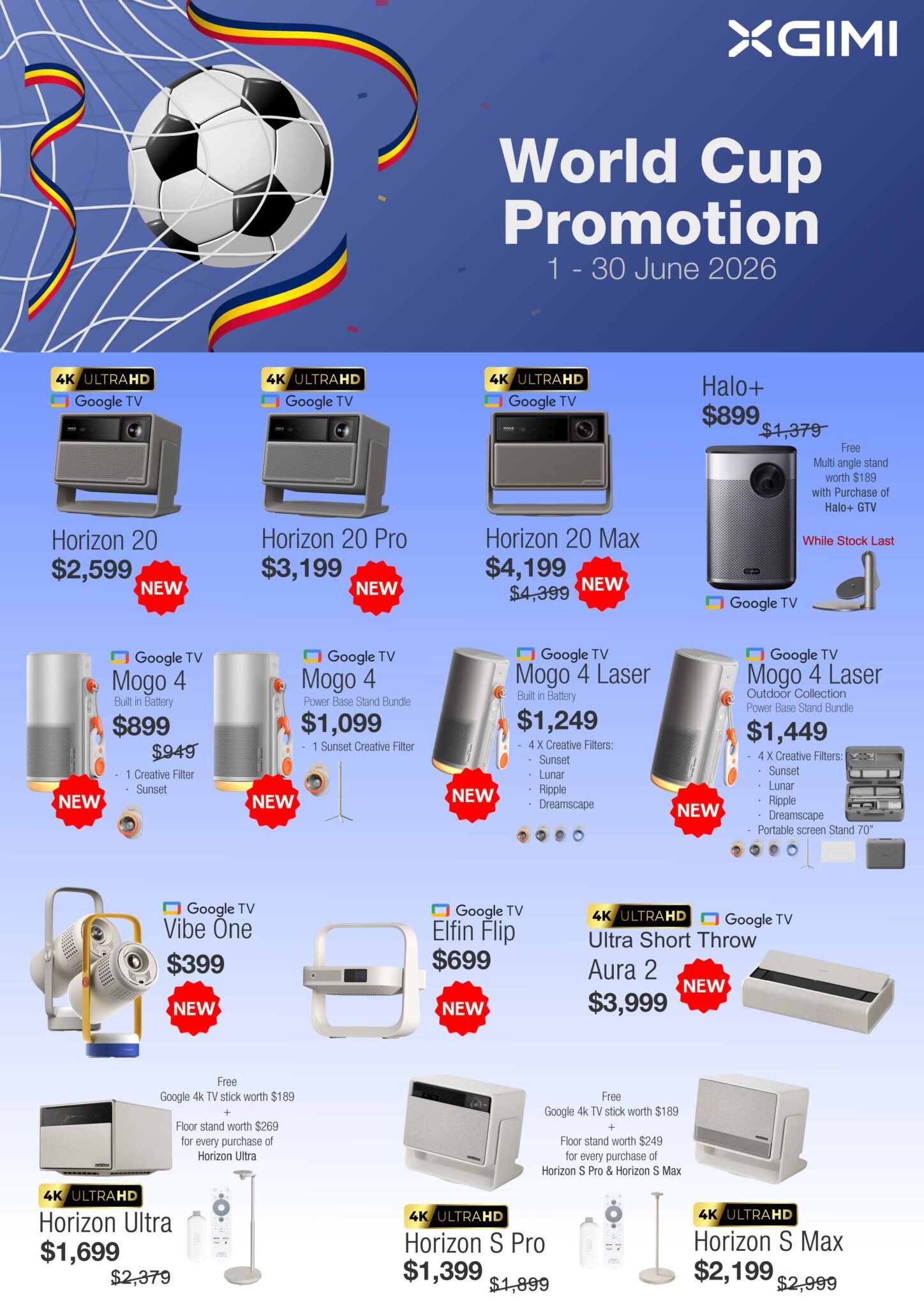 XGIMI World Cup Promo 2026 - Singapore Projector